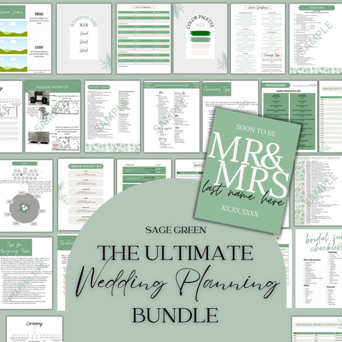 Ultimate Wedding Planning Binder Template- Sage Green Floral – BY ...